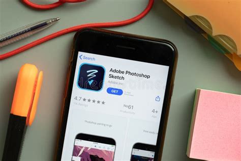 New York Usa 29 September 2020 Adobe Photoshop Sketch Mobile App Logo On Phone Screen Close