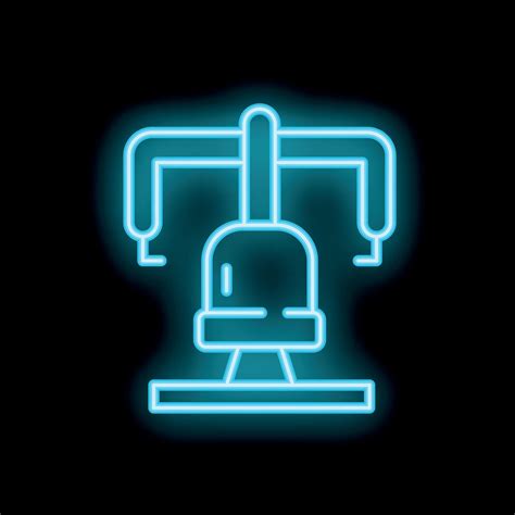 Neon Sign Of Water Well Drilling Rig With Blue Glowing Lines On Black Background 52807402 Vector