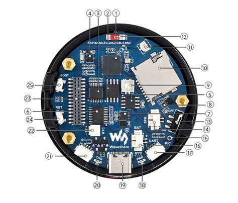 Esp32 S3 185 Inča 360×360 Wi Fi Bluetooth Ai Speech Speaker Esp32 S3 185 Inča 360×360 Wi Fi Bluetooth Ai Speech Speaker
