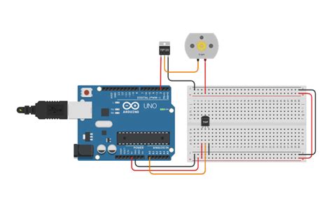 Circuit Design Temperature Controlled Fan Tinkercad