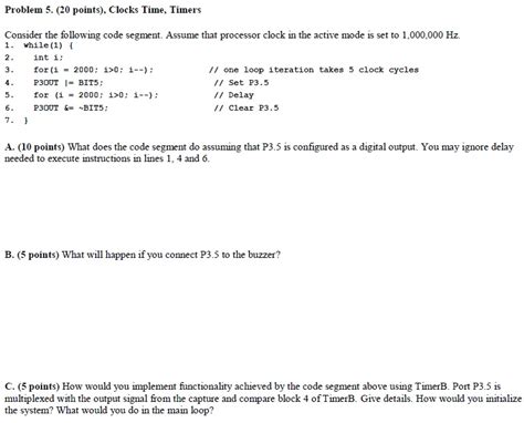 solved clocks time timers consider the following code