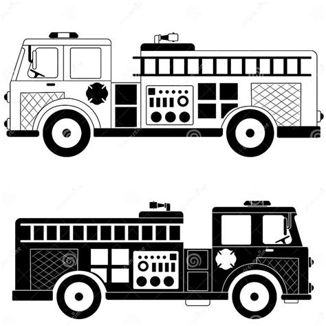 Fire Engine Icon Vector Fire Truck Illustration Sign Collection Fire
