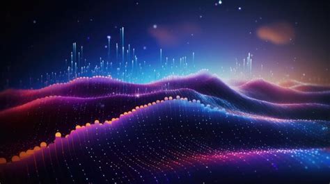 Premium Ai Image Data Technology Background With Dots And Binary Code