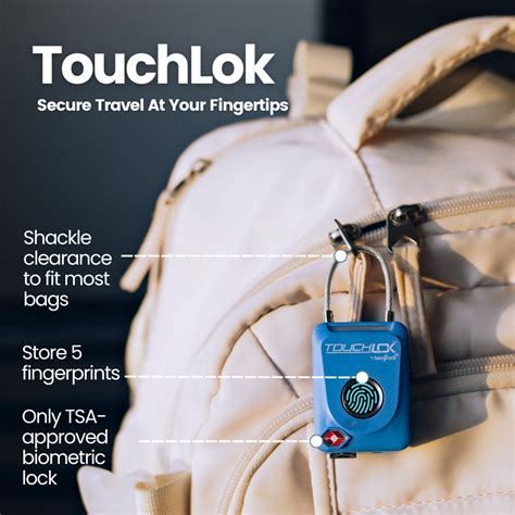 Touchlok Tsa Fingerprint Lock Biometric Travel Lock Techlok Solutions
