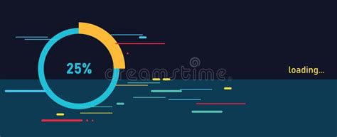 Loading Bar Concept Progress Data For Upload Or Download Techmology