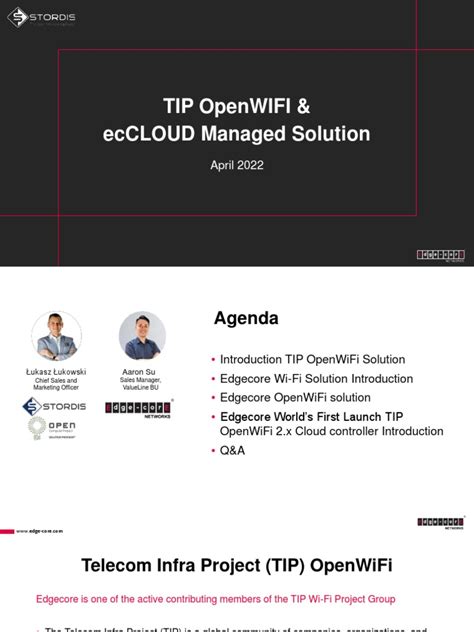 Presentation Webinar Stordis Edgecore Openwifi 2022 04 14 Pdf Cloud Computing Wi Fi