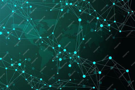 Premium Vector Political World Map With Global Technology Networking