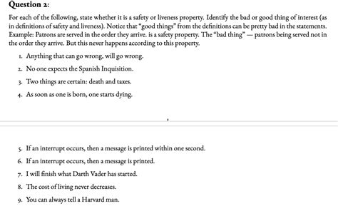 Solved Here Liveness And Safety Property Refers To The