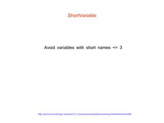 Pmd Naming Rules PPT
