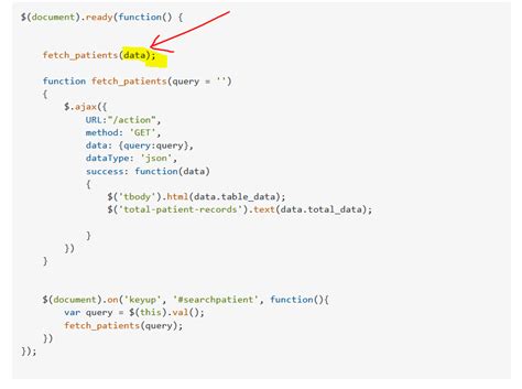 Javascript Unable To Fetch Data From Database Using Ajax Function