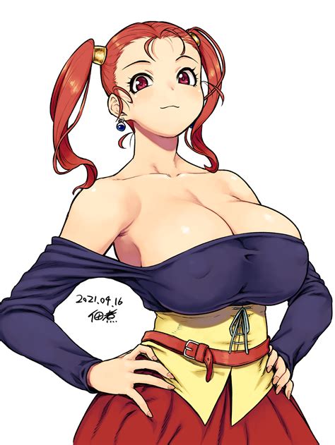 Rule 34 Ai Generated Breasts Brown Hair Cleavage Crop Top Dragon Quest Dragon Quest Viii
