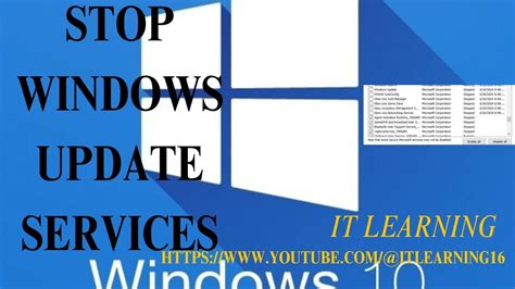 How To Stop Windows Update Services In Windows 10 Youtube