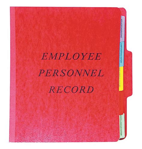 Pendaflex 20 Pt Pressguard R Red Employee Personnel File Folder 23k523 Pfxser1er Grainger