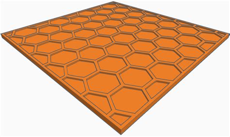 3d File Hex Pattern Polymer Texture Mat・3d Print Design To Download・cults