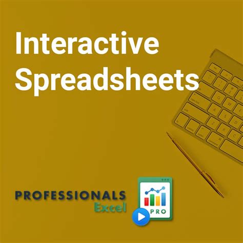 Interactive Spreadsheets Professionals Excel