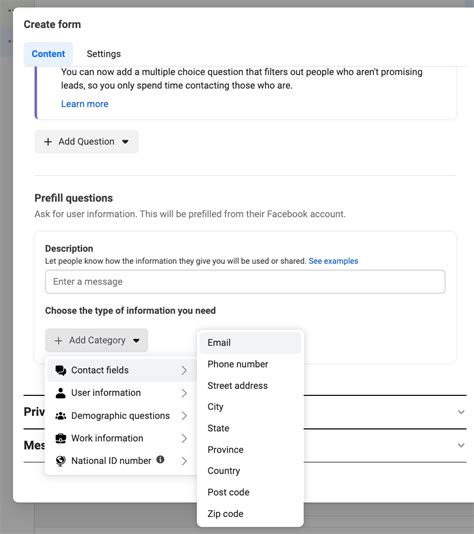 Facebook Lead Gen Form Fields Whats Available In 2024