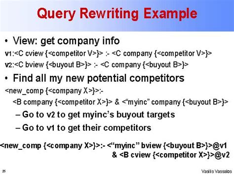 Query Rewriting Example