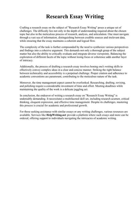 Research Essay Topics Pdf