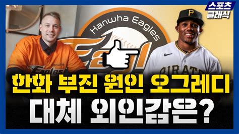 한화 이글스 부진 원인은 오그레디 대체 외국인 타자 후보 그렉 앨런 소개 Youtube