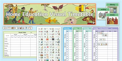 Homeschooling Daily Timetable Home Education Twinkl