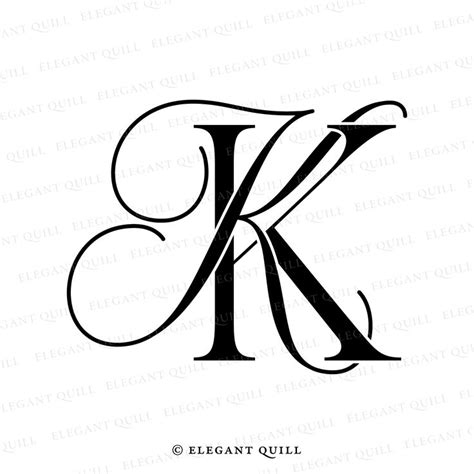 Monogram Kk Initials Logo Monogram Wedding Logo Monogram Monogram Logo