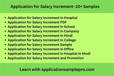 10 Application For Salary Increment Samples