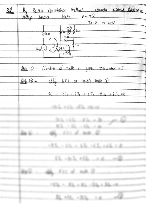 SOLUTION Solve A Circuit Using Mesh Analysis Studypool