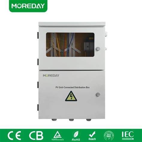 Solar Dc Junction Box Pv Combiner Box With 4 Strings Metal Waterproof