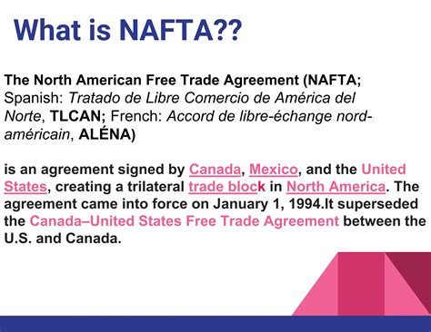 Nafta North American Free Trade Agreement Pptx