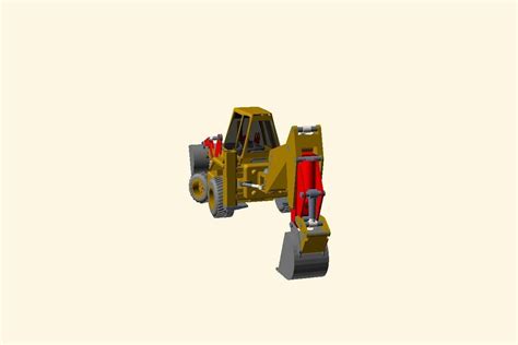 3d Model Cat Jcb Bachoe Loader Vr Ar Low Poly Cgtrader