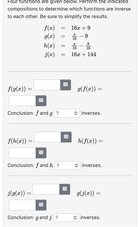 solved four functions are given below perform the indicated