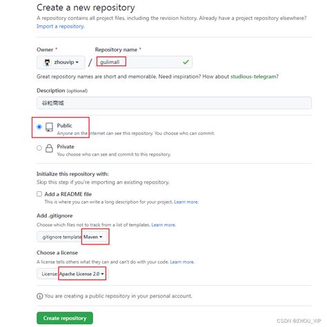 Guli商城 项目初始结构创建，github仓库创建gulishangcheng Github Csdn博客