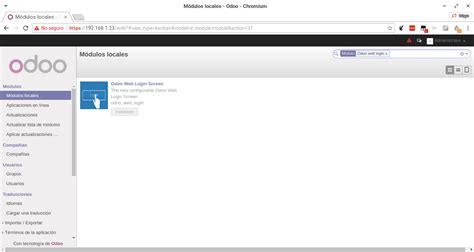cómo instalar módulos en odoo 8