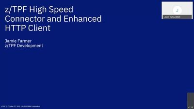 Z TPF Internship High Speed Connector IBM Mediacenter