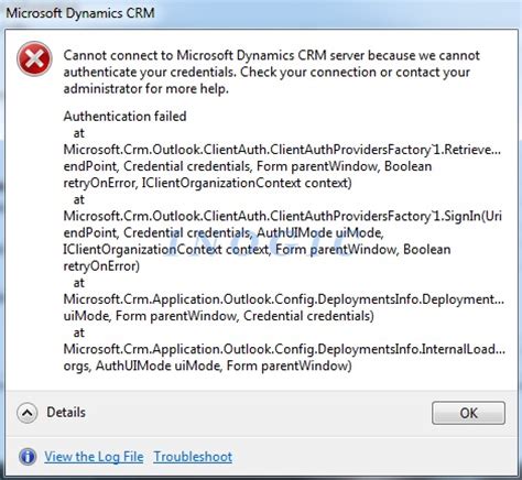 Unable To Configure Dynamics CRM Outlook Client For Org Configured For IFD Access Microsoft