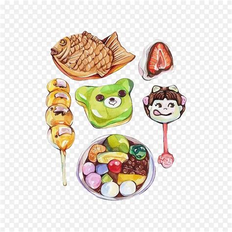 手绘儿童零食小吃PNG图片素材下载 图片编号9599206 PNG素材网