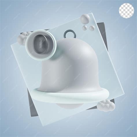 Premium Psd Empty Notification With Square Background 3d Icon