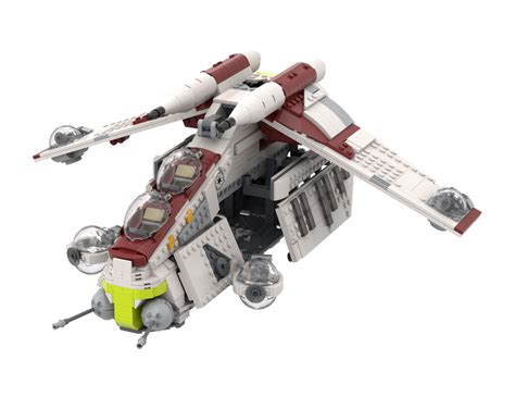 Lego Moc Republic Gunship By Jannin Bricks Rebrickable Build With Lego