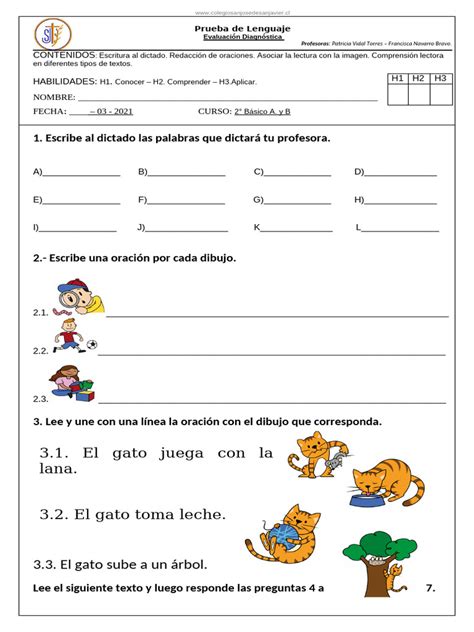 Evaluaciòn Diagnóstica Lenguaje 2021 Pdf Modificación De