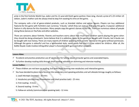 Solution The Tefl Academy Assignment A Text 2 Lower Intermediate