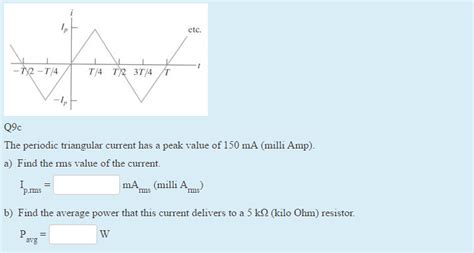 Solved The Periodic Triangular Current Has A Peak Value Of Chegg Com