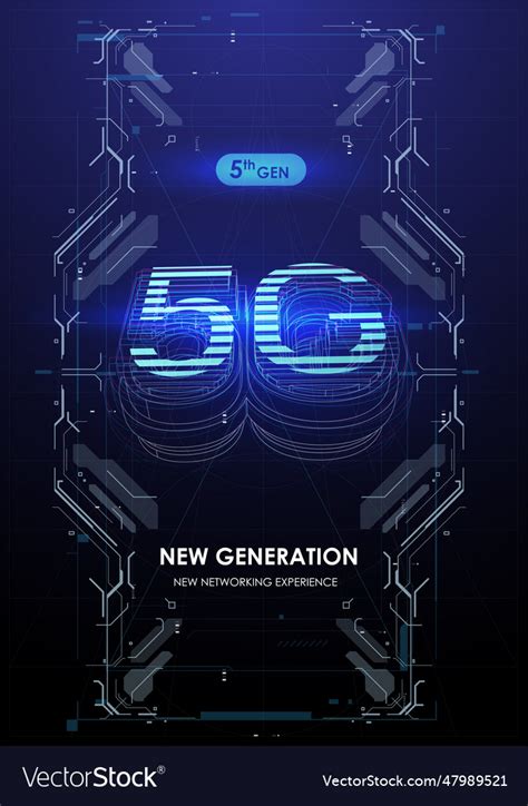 Wireless Communication Network Abstract Image Vector Image