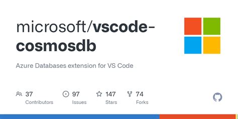 Github Microsoftvscode Cosmosdb Azure Databases Extension For Vs Code