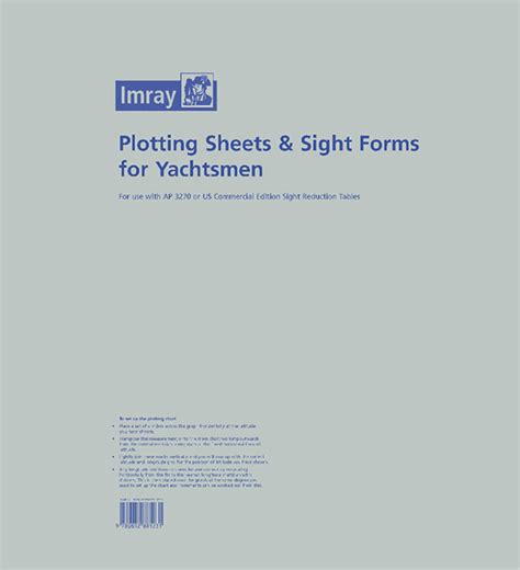 Plotting Sheets And Sight Forms For Yachtsmen By Imray Boat Stuff