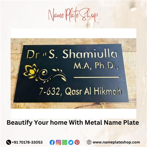 Elegant Metal Name Plates Beautify Your Home