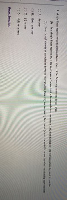 Solved In Simple Linear Regression Correlation Analysis Chegg Com