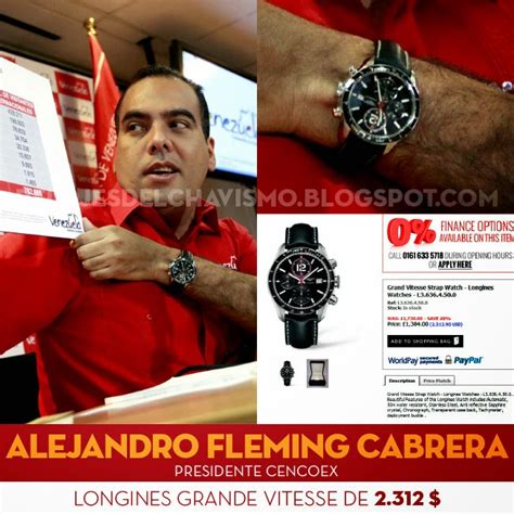 Los Relojes Del Chavismo Al Pdte De Cencoex Alejandro Fleming Le Rinde El Cupo Para Comprarse