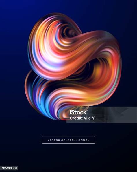 3d 추상 다채로운 액체 디자인입니다 벡터 일러스트 레이 션 0명에 대한 스톡 벡터 아트 및 기타 이미지 0명 3차원 형태 개념 Istock