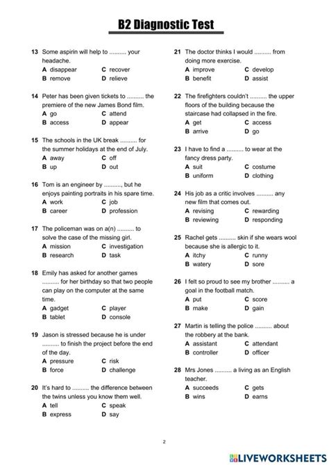 Diagnostic Test English