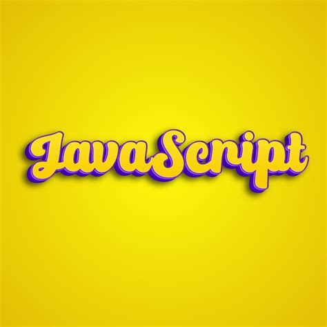 Premium Photo Javascript Typography 3d Design Yellow Pink White